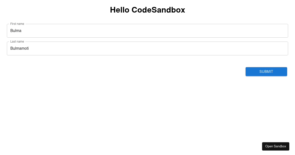 Mui Forms Load Initial Form Data Codesandbox 4286