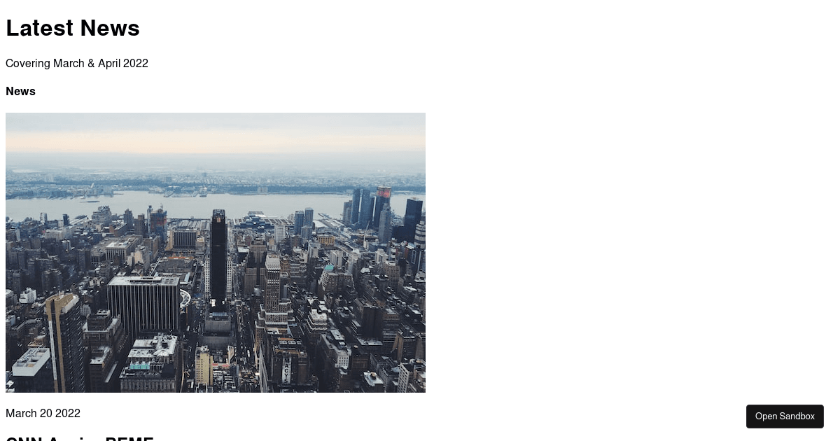 Latihan Membuat dan Komposisi React Component - Codesandbox