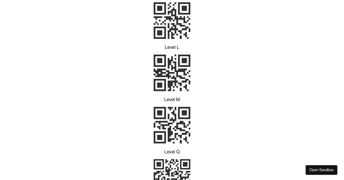 qrcode.react - Codesandbox