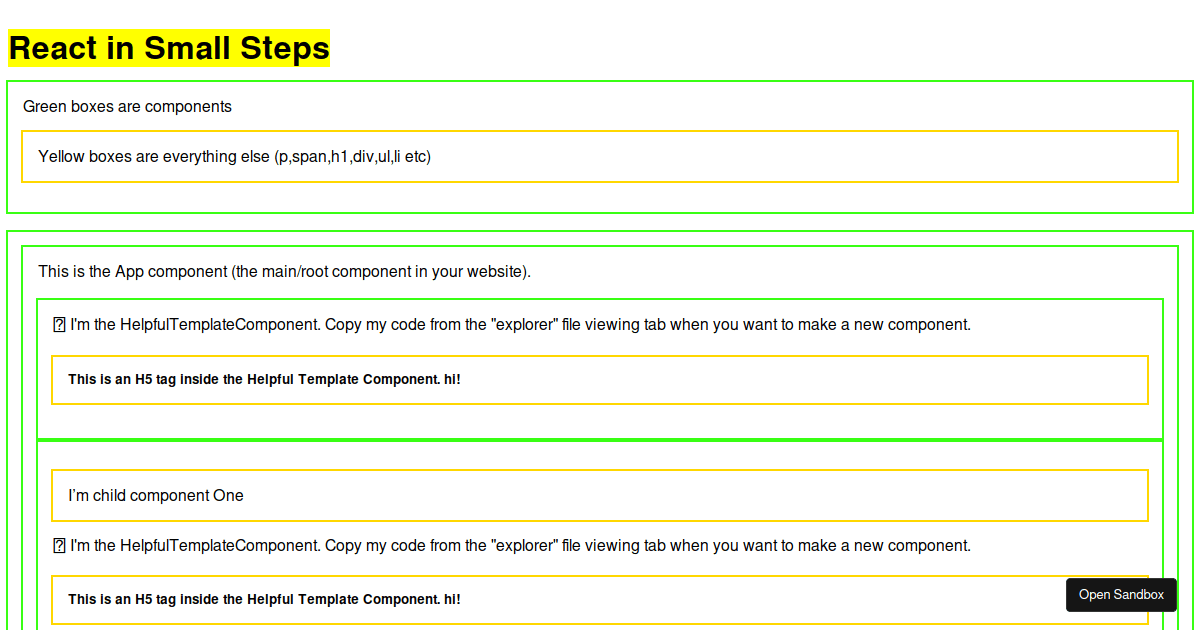 react-in-small-steps - Codesandbox