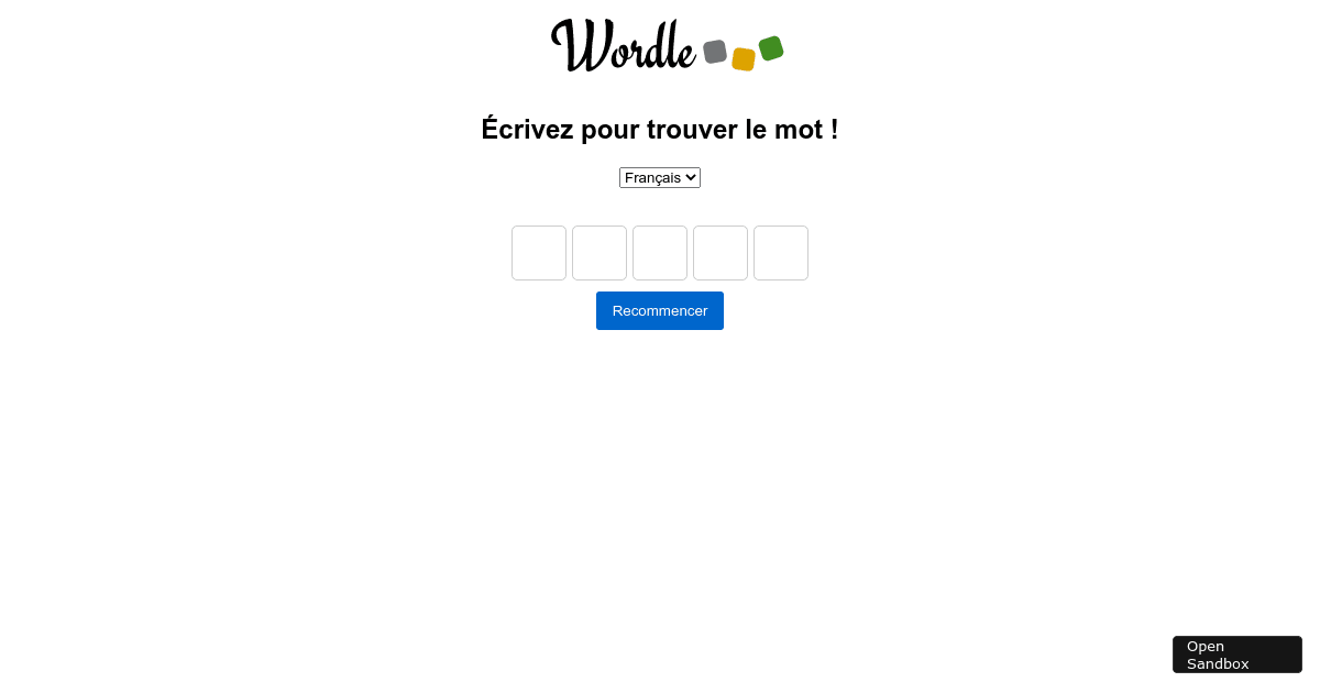 wordle - Codesandbox