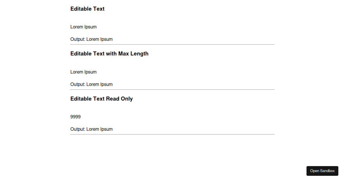 react-text-content-editable - Codesandbox