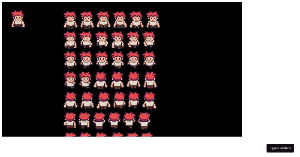 Distorted Sprites Codesandbox