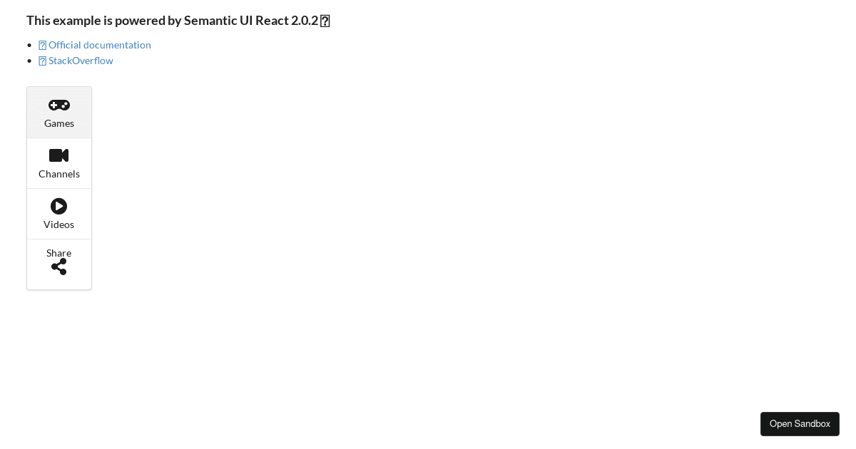 Semantic Ui Example Codesandbox