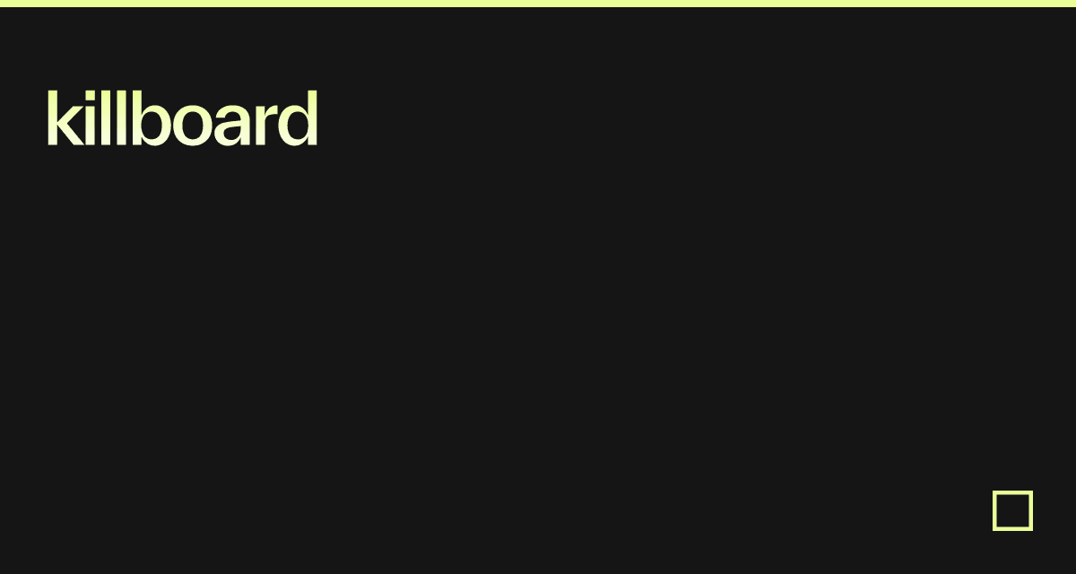 killboard - Codesandbox