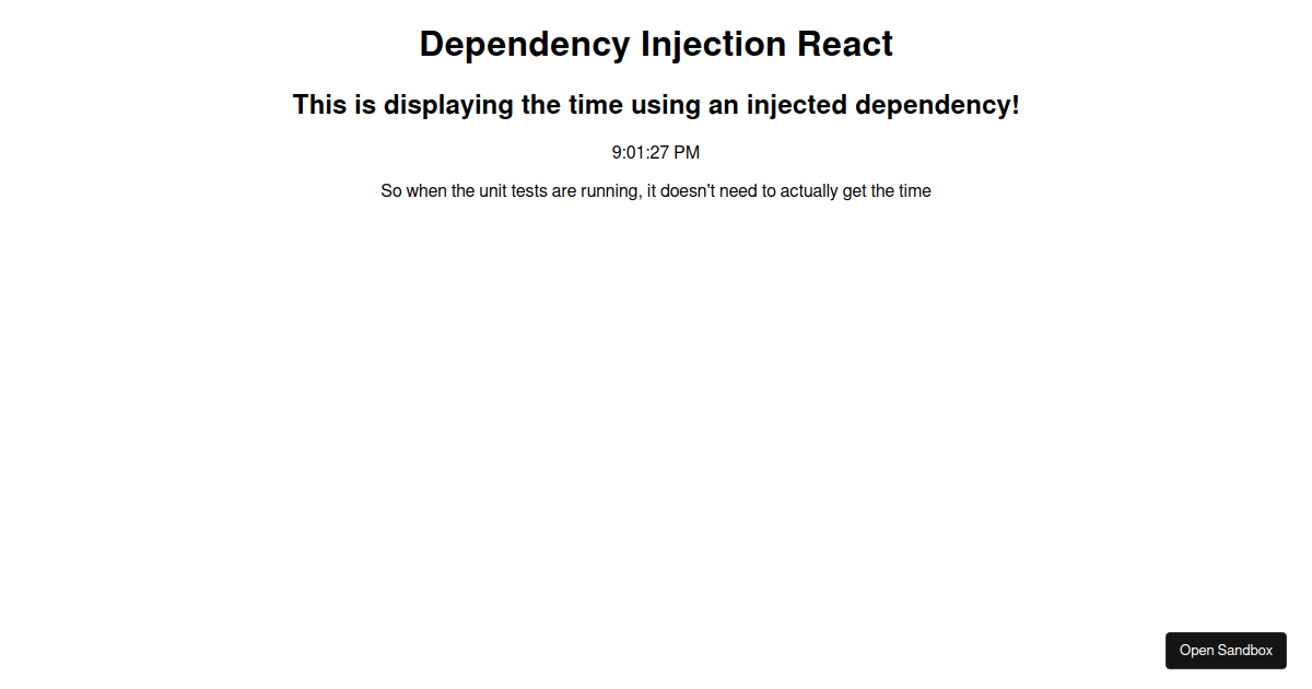 React Dependency Injection Codesandbox