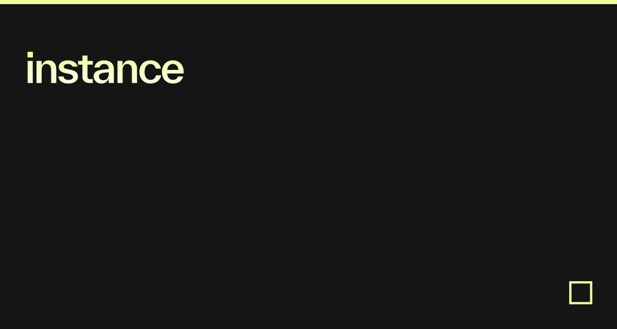 Instance Codesandbox