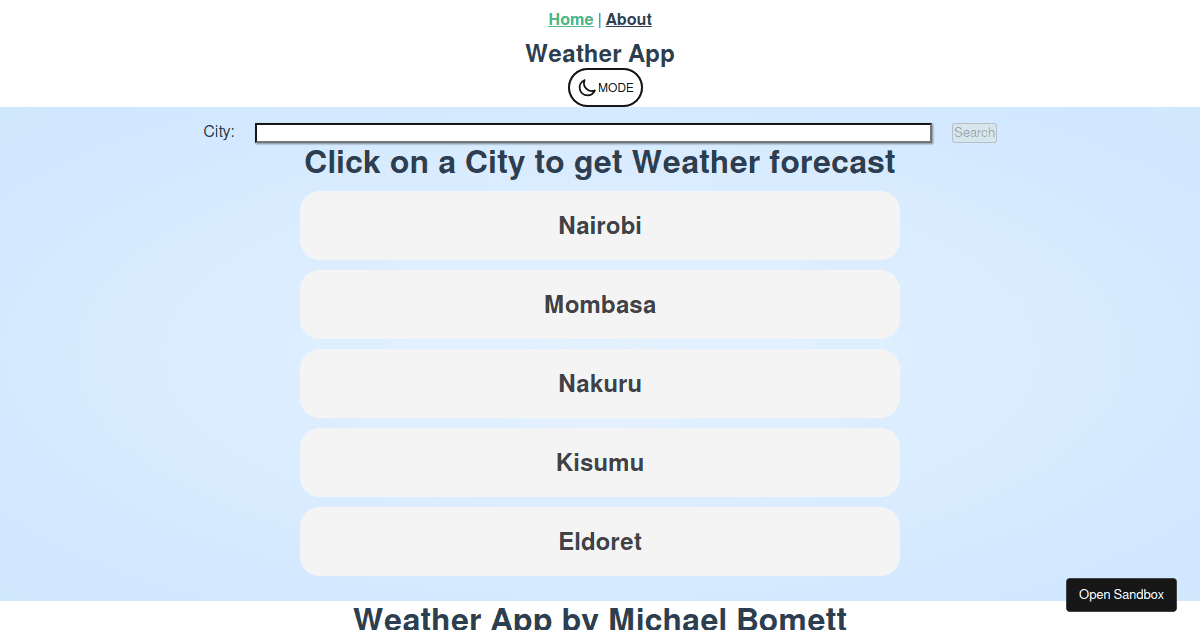 weather - Codesandbox
