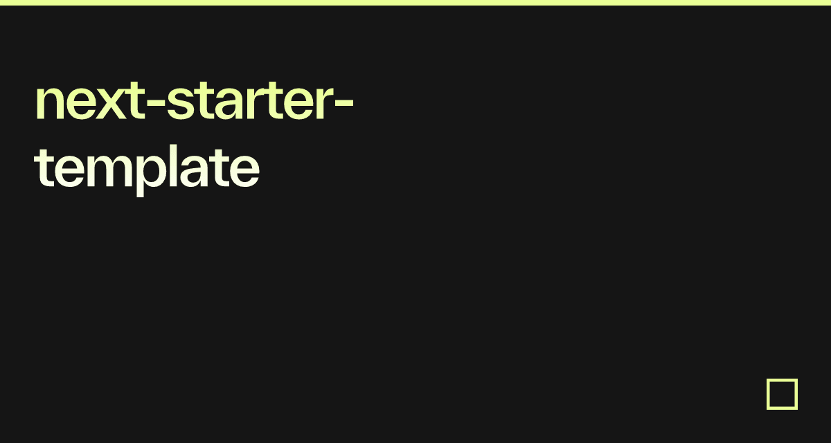 next-starter-template - Codesandbox