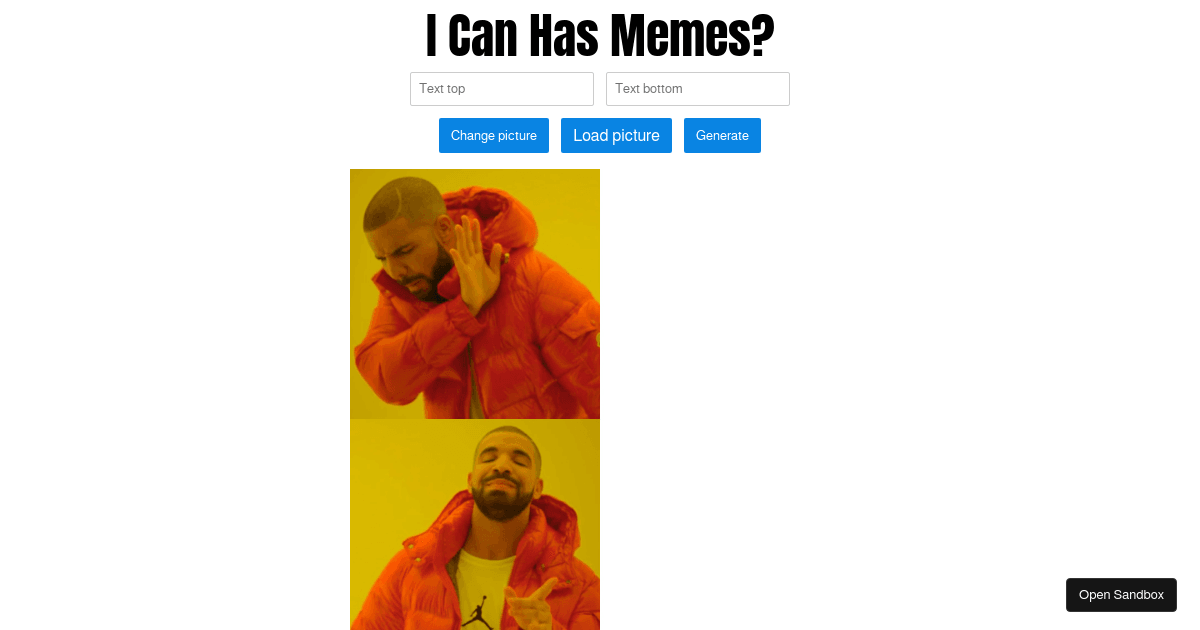 meme-generator-correction - Codesandbox