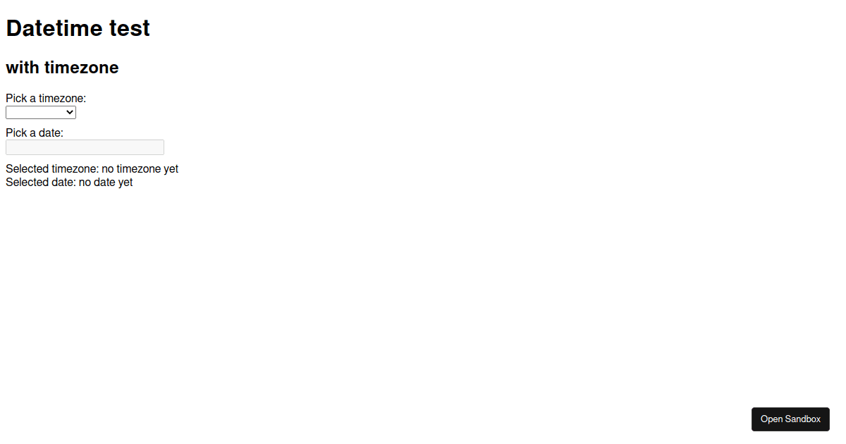 react-datetime with time zone change - Codesandbox