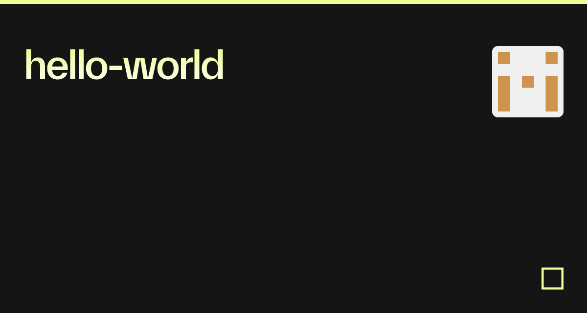 hello-world - Codesandbox