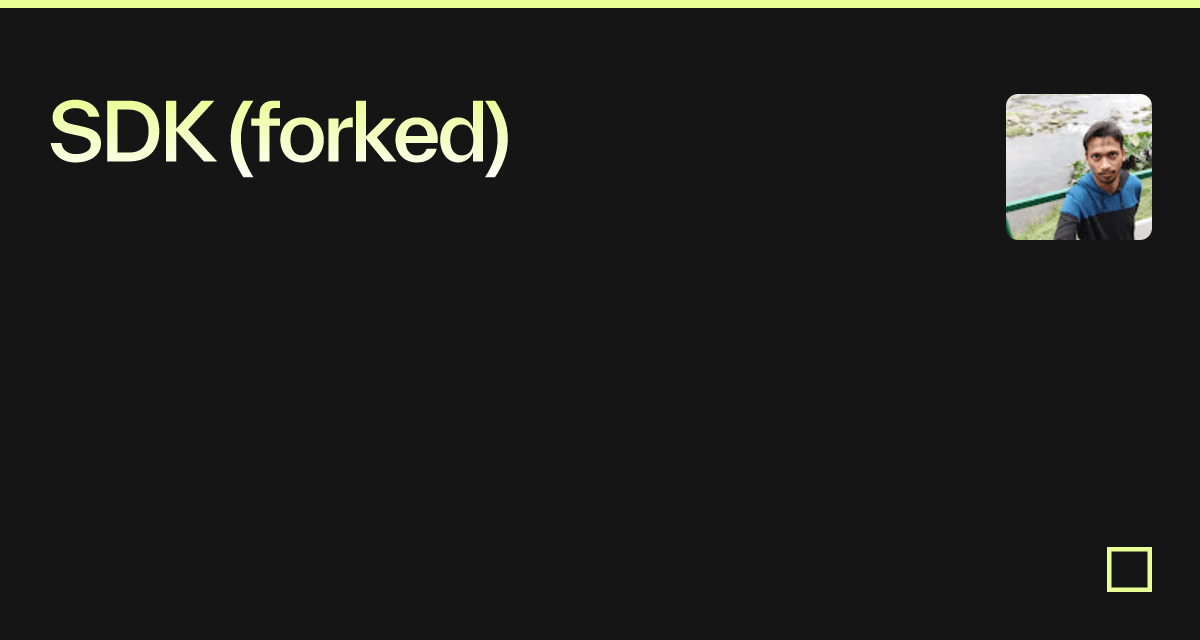 SDK (forked) - Codesandbox