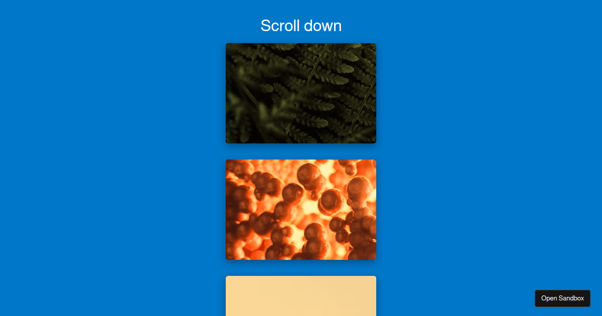6 - Scroll Animation - Codesandbox