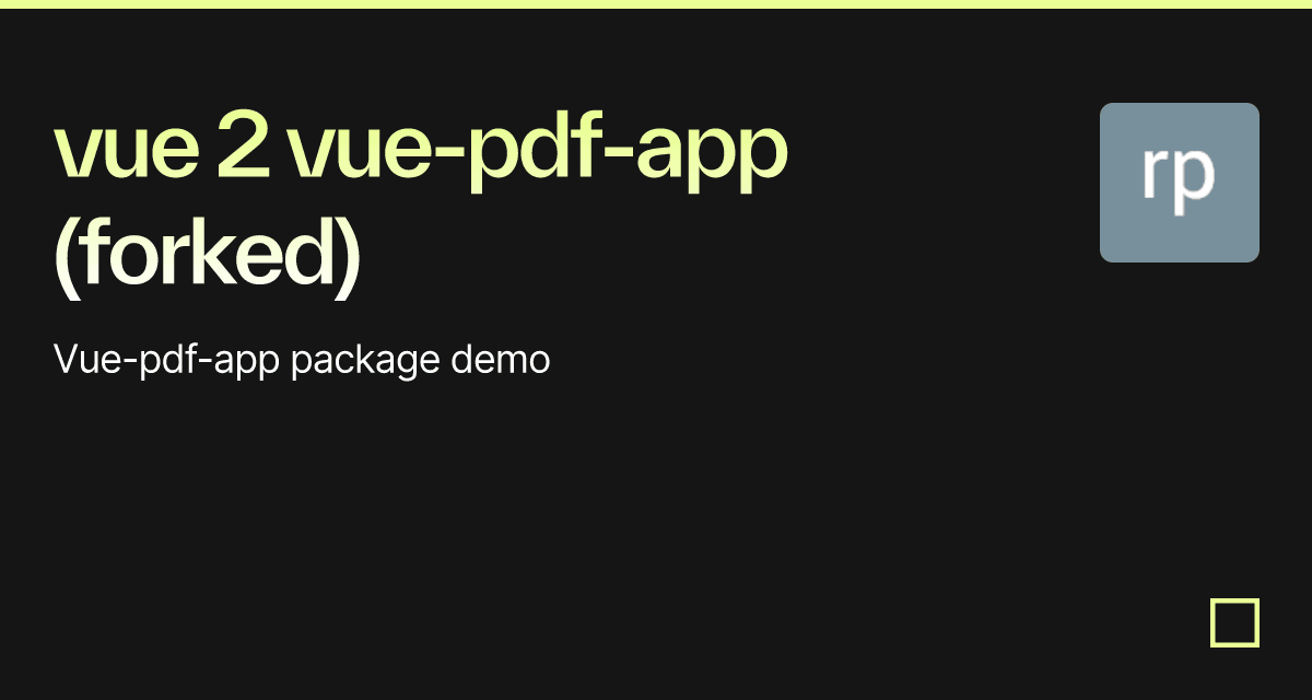 vue 2 vue-pdf-app (forked) - Codesandbox