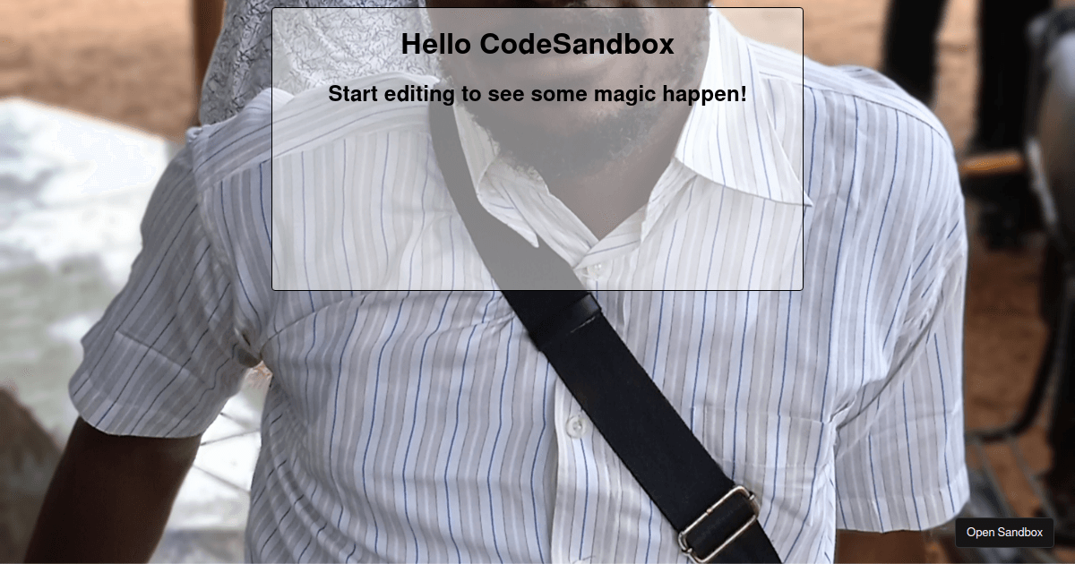 Using the Background Slider NPM Package - Codesandbox