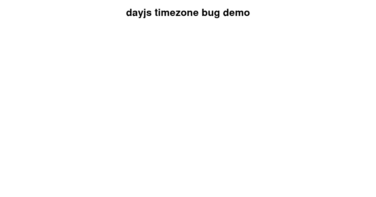 dayjs-tz-bug-demo - Codesandbox