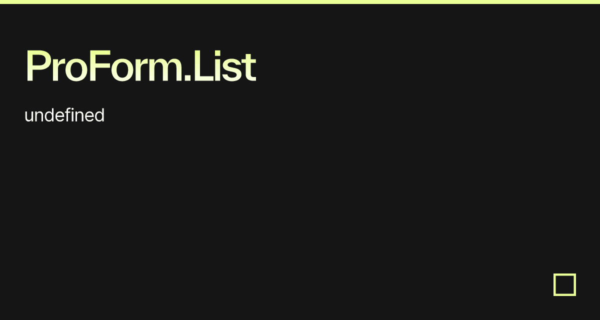 ProForm.List - Codesandbox