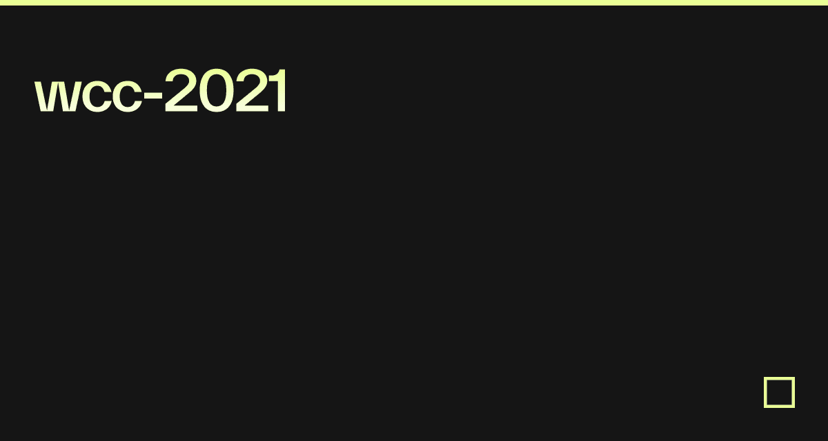 wcc-2021 - Codesandbox