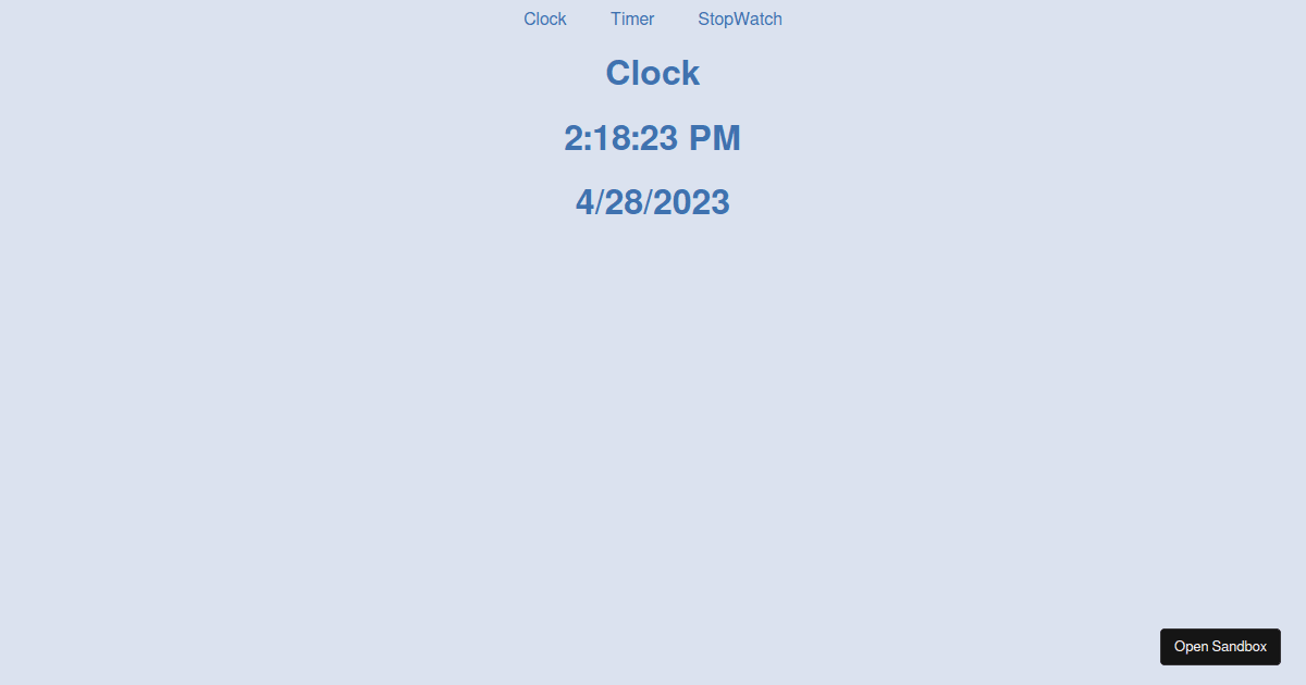 clock - Codesandbox