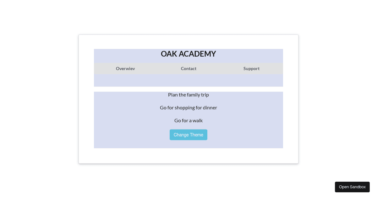 context provider static contextType - Codesandbox