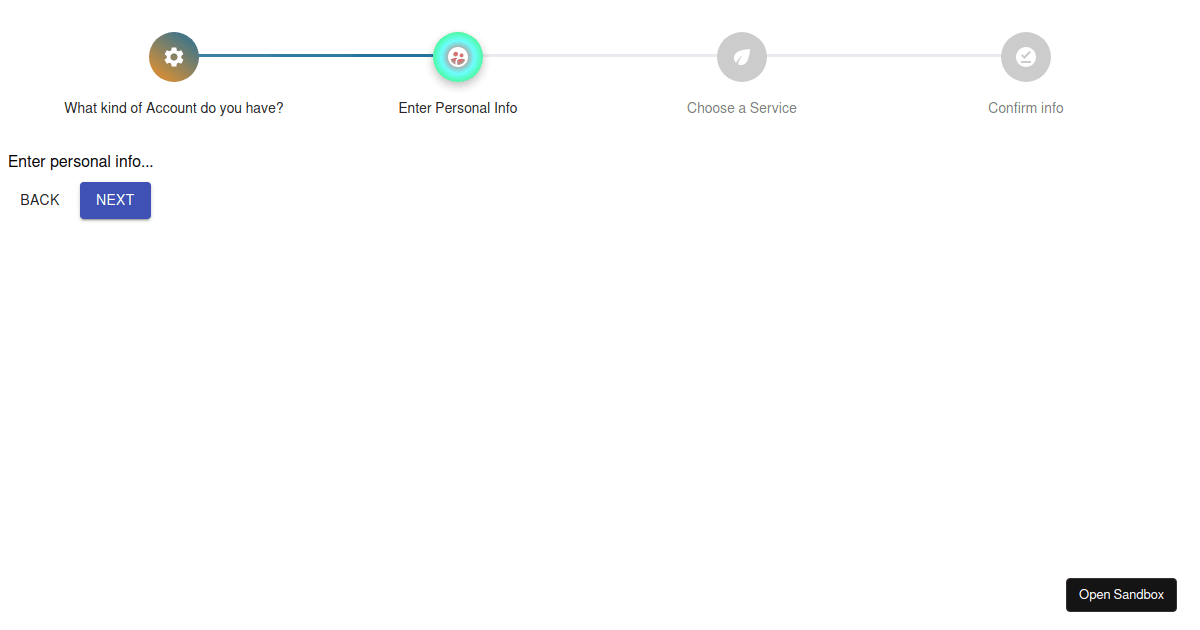 Material UI Stepper Codesandbox