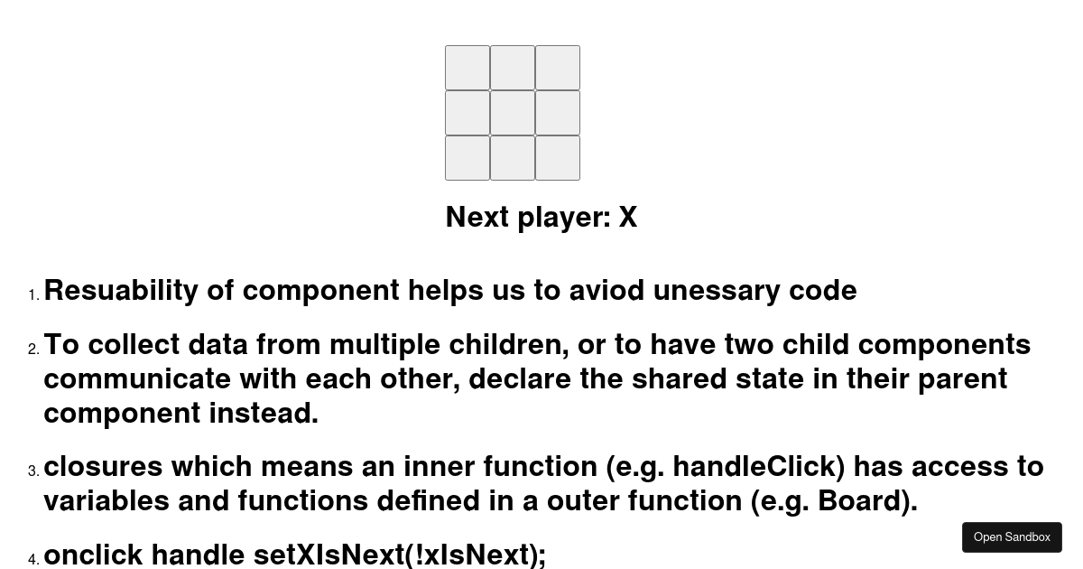Tic-Tac-Toe - Codesandbox