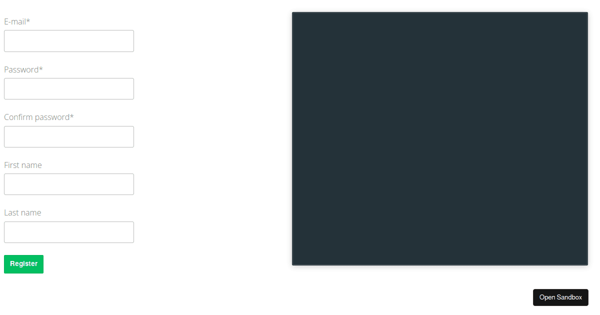 React Advanced Form Registration Form Forked Codesandbox