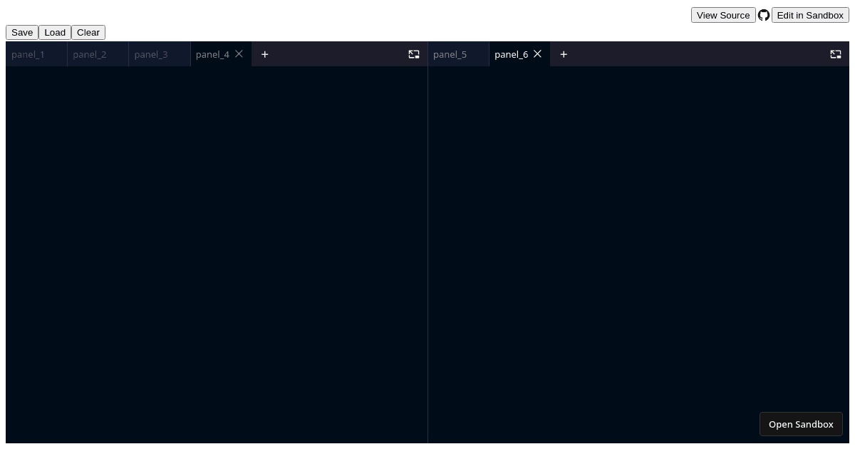 mathuo/dockview: react - Codesandbox