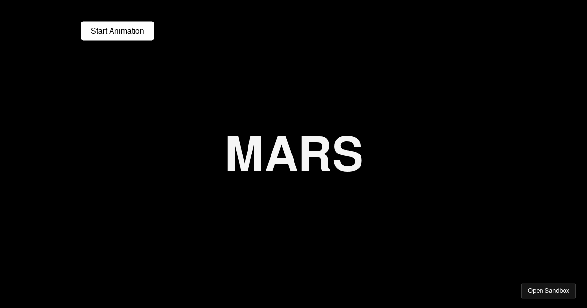 MARS animation - Codesandbox