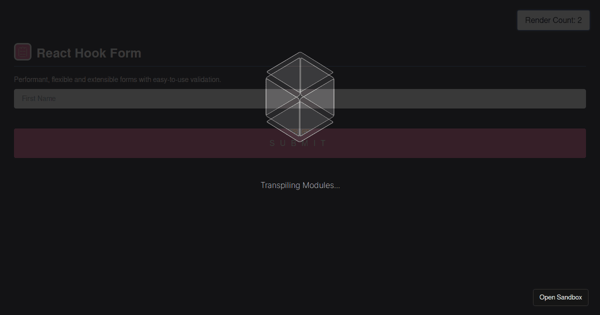 React Hook Form V7 Ts Template Codesandbox