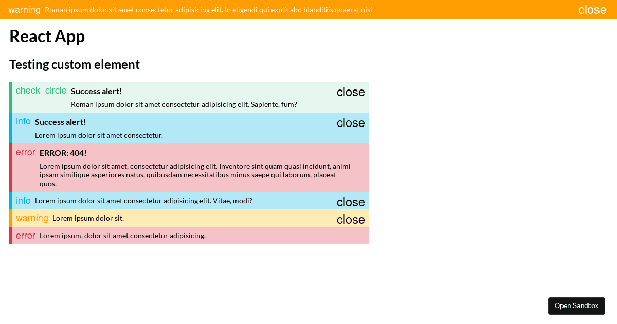 Custom component - react (forked) - Codesandbox