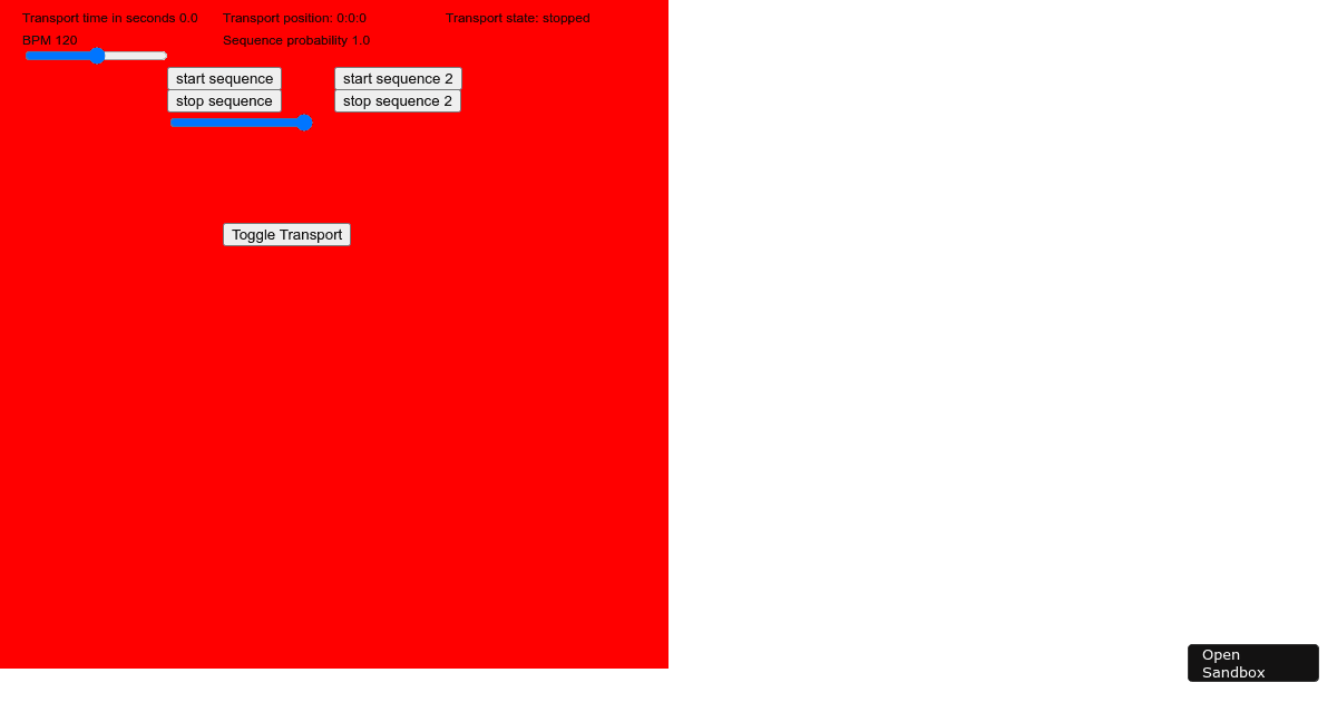 Tone.Transport - Sequence - Codesandbox