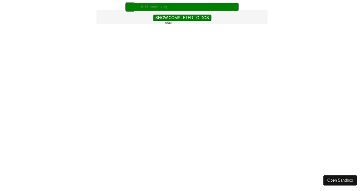 React Evaluation Component Todo Codesandbox