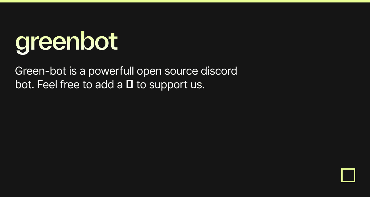 greenbot - Codesandbox