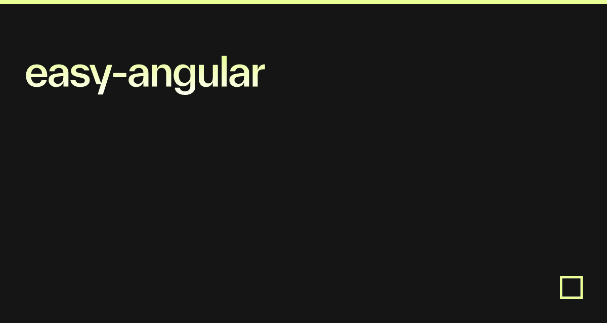 easy-angular - Codesandbox