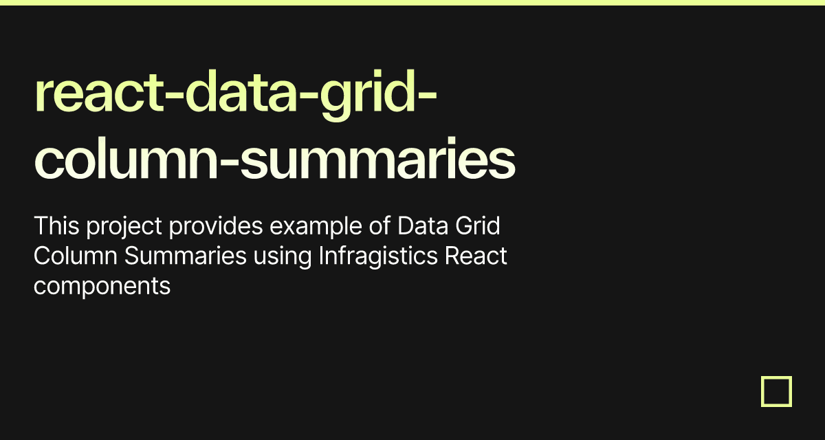 react-data-grid-column-summaries - Codesandbox react-data-grid-column-summaries - Codesandbox