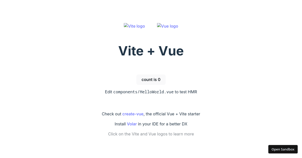 vite-vue3 (forked) - Codesandbox