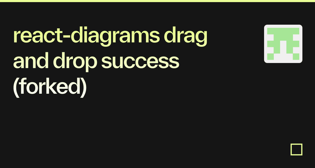 react-diagrams drag and drop success (forked) - Codesandbox