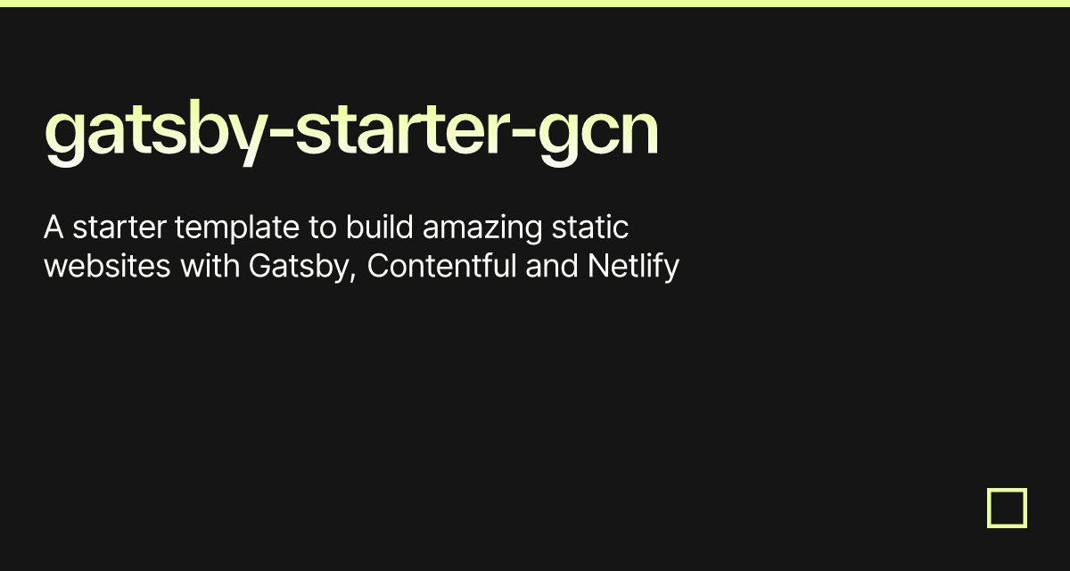 gatsby-starter-gcn - Codesandbox gatsby-starter-gcn - Codesandbox