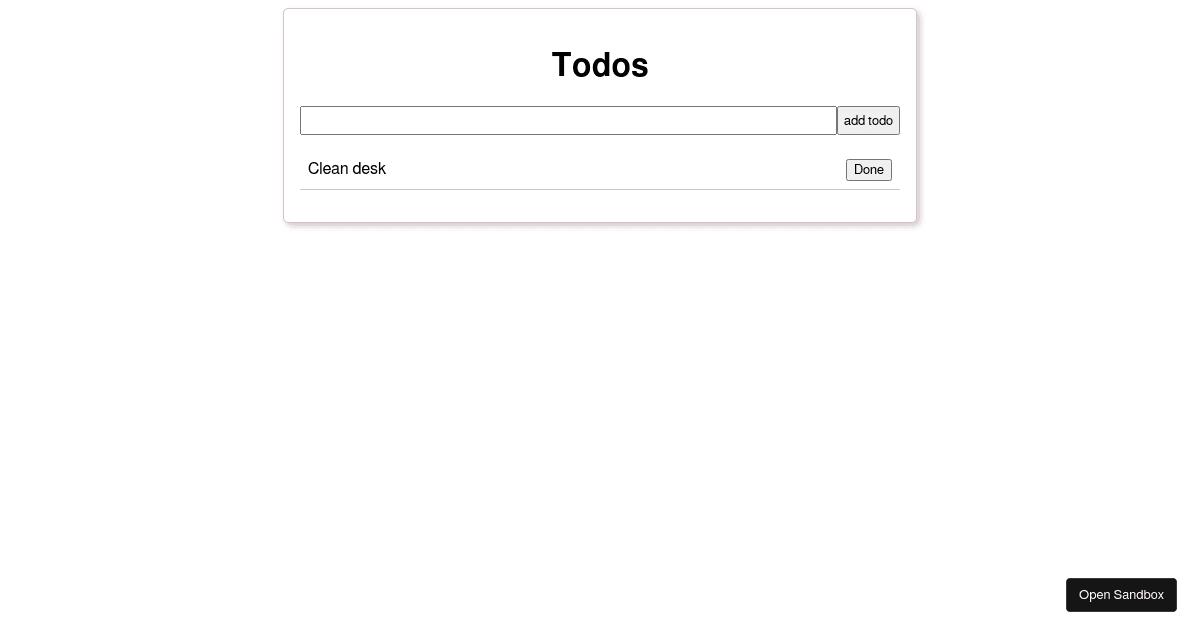todo - Codesandbox