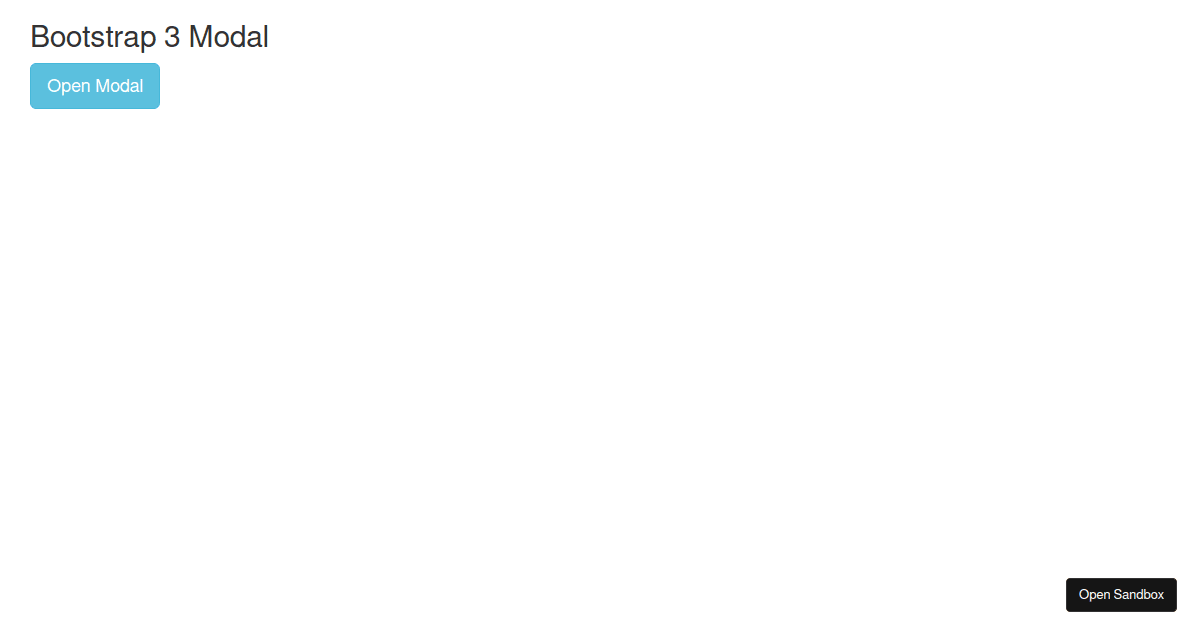 Bootstrap 3 Modal - Codesandbox