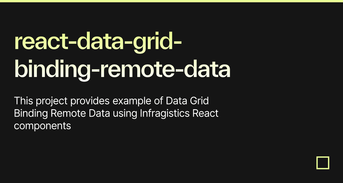 react-data-grid-binding-remote-data - Codesandbox