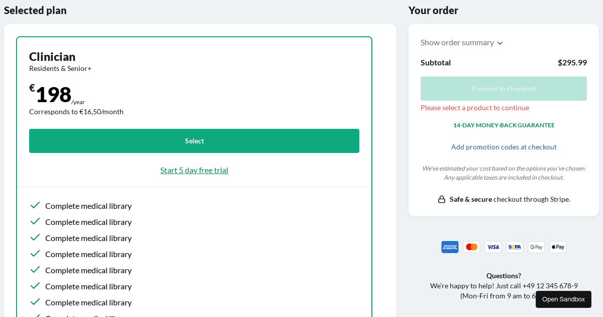 New Shop UI - Codesandbox