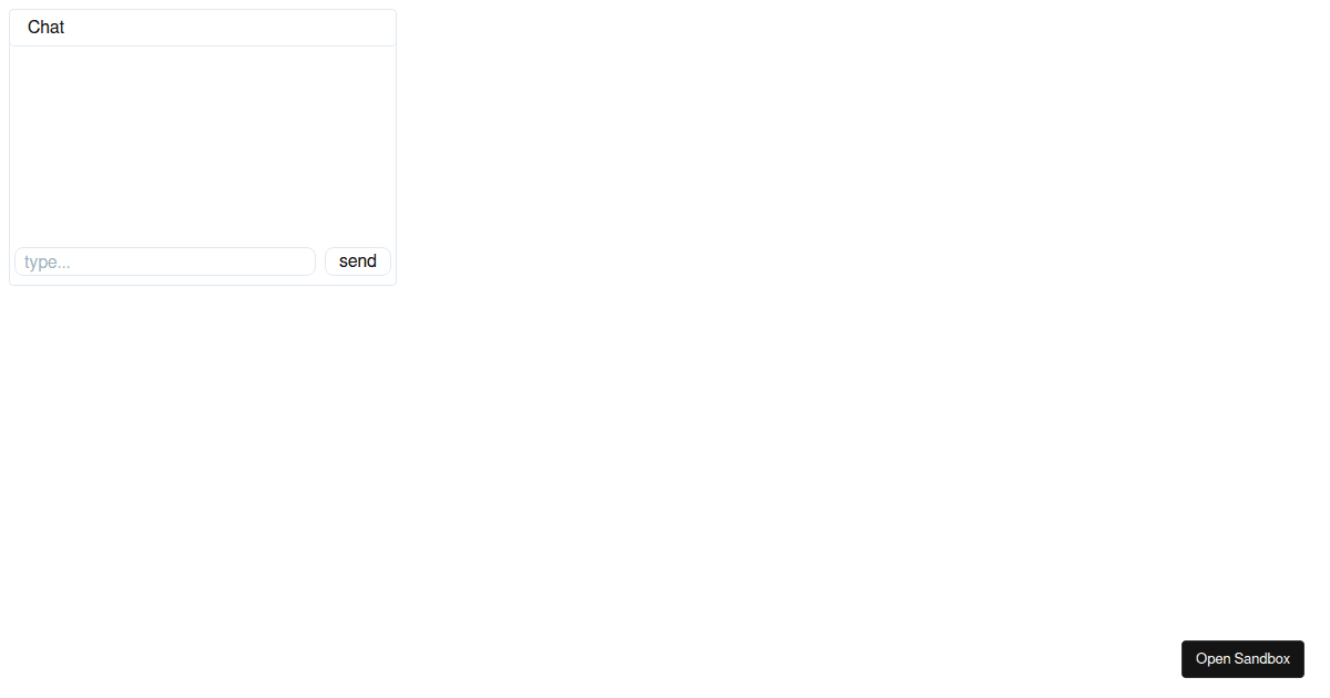 Svelte Chat Component Codesandbox