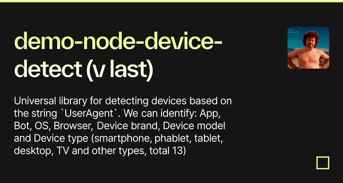 demo-node-device-detect (v last) - Codesandbox