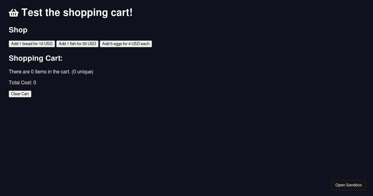 react-hook-cart-example (forked) - Codesandbox