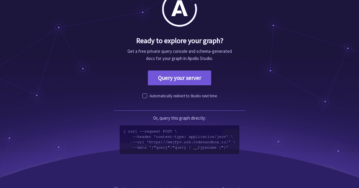 Apollo Server - Codesandbox