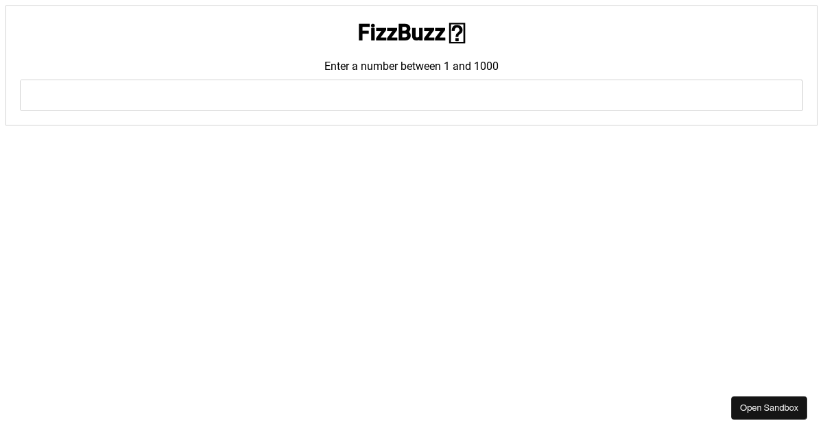 fizzbuzz - Codesandbox