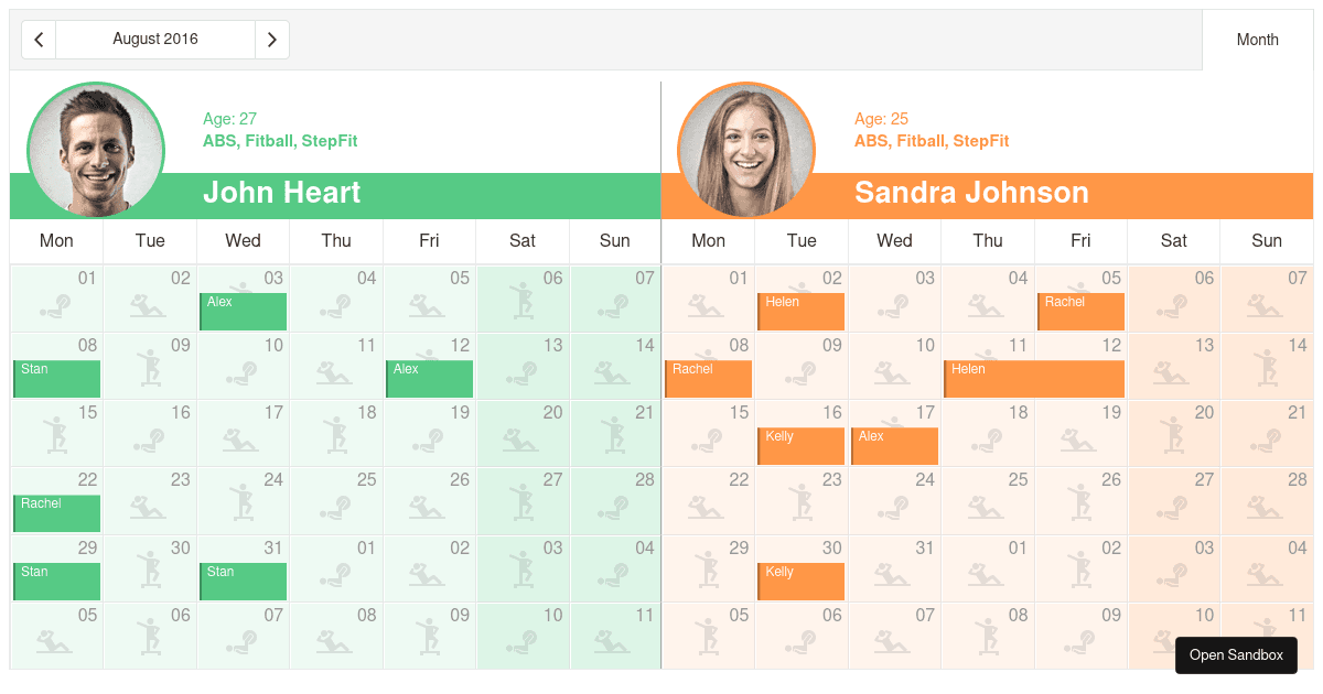 Cell Templates - DevExtreme Scheduler - Codesandbox